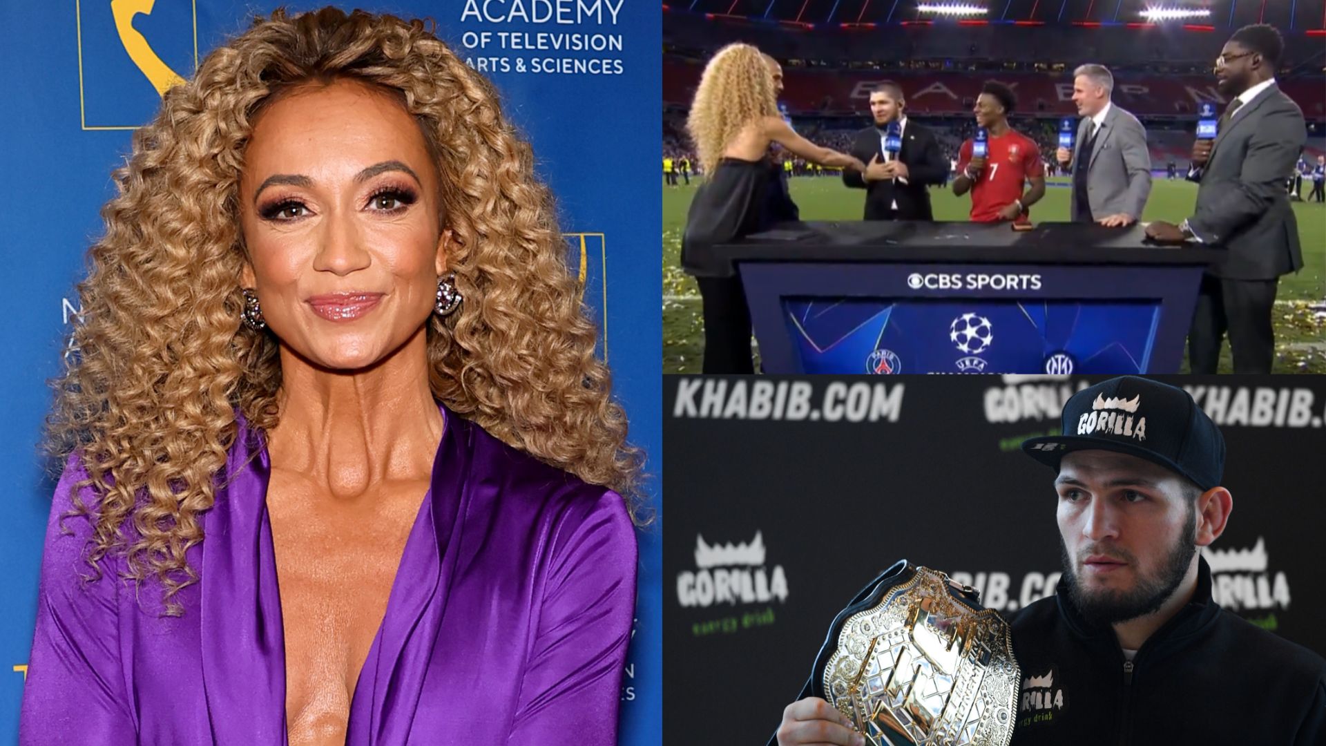 Kate Abdo praised for reaction as Khabib Nurmagomedov politely refuses to shake her hand in ...